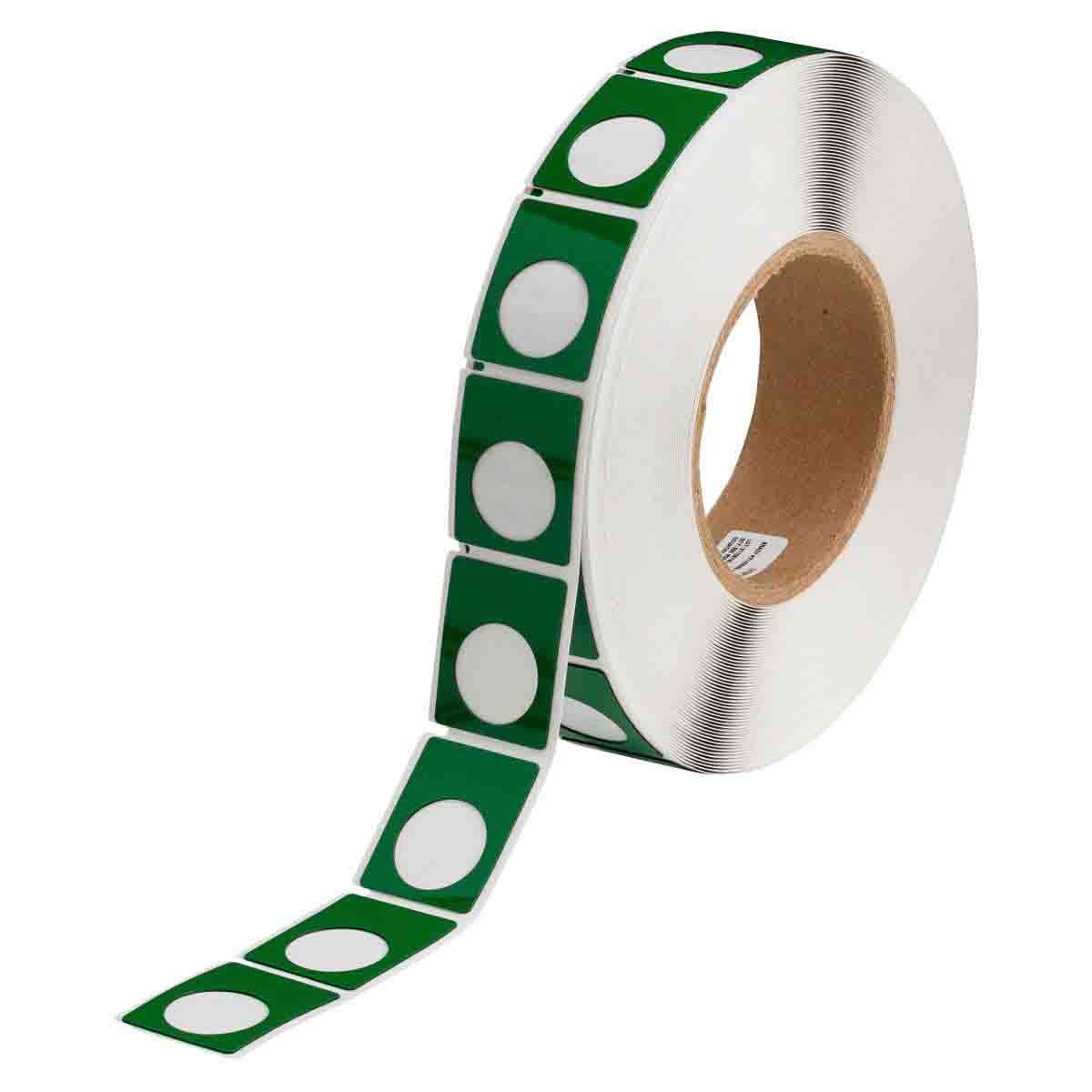 Brady 3" Core Raised Panel Polyester Circular Hole Push Button Labels ...