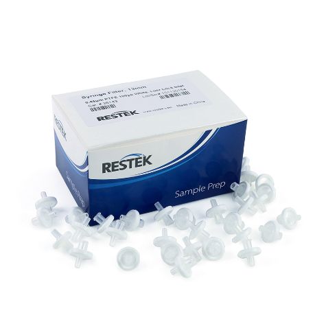 Restek Syringe Filter, 13mm, 0.45um PTFE 100pk White Luer Lock Inlet | 캐시바이